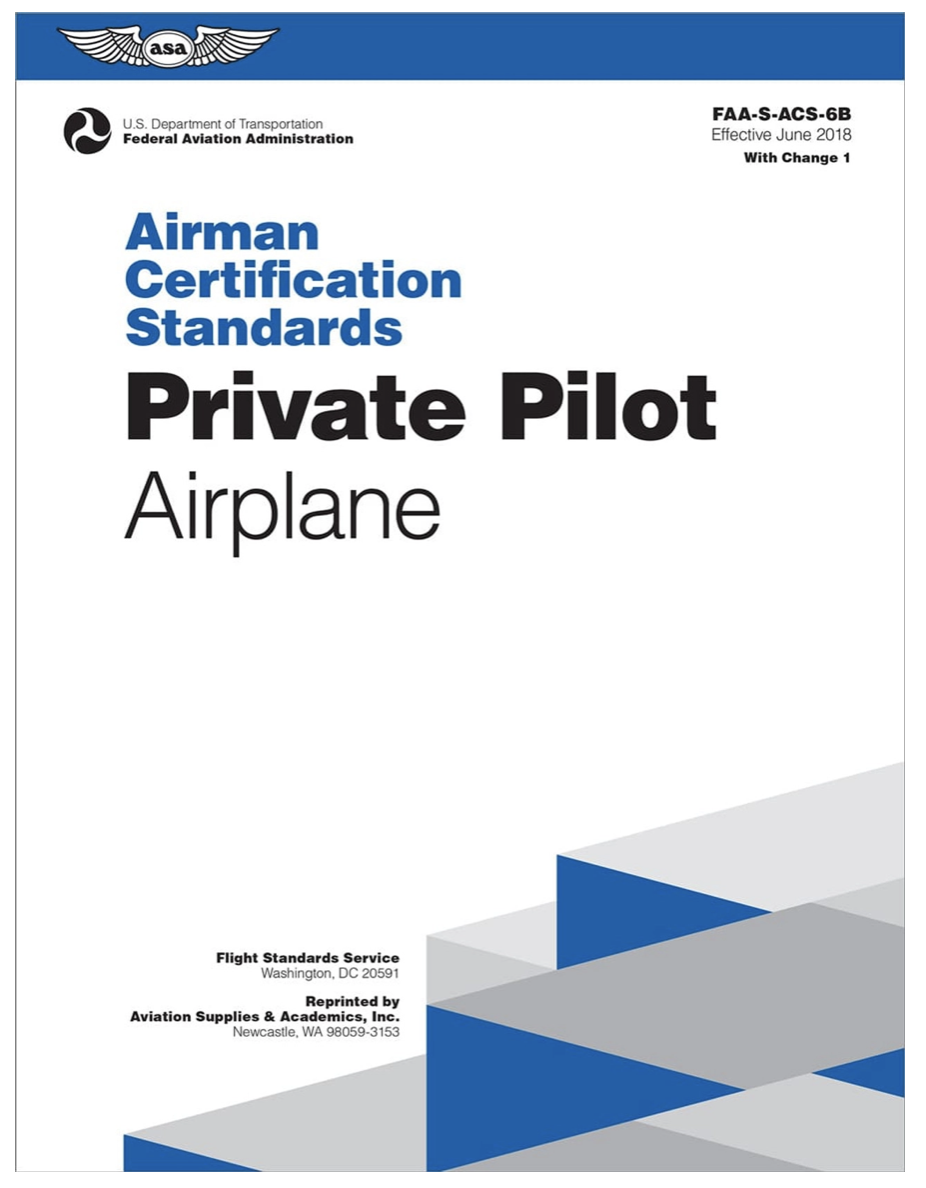 Private Pilot Airman Certification Standards Softcover US Flight Co Private Pilot Airman Certification Standards Softcover US Flight Co